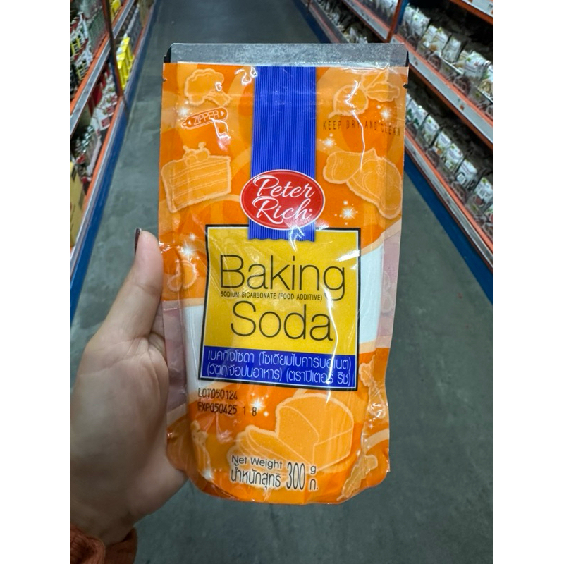 Baking Soda ( Peter Rich ) 300 G. เบคกิ้งโซดา โซเดียมไบคาร์บอเนต วัตถุ ... Baking Soda ( Peter Rich ) 300 G. เบคกิ้งโซดา โซเดียมไบคาร์บอเนต วัตถุ ...