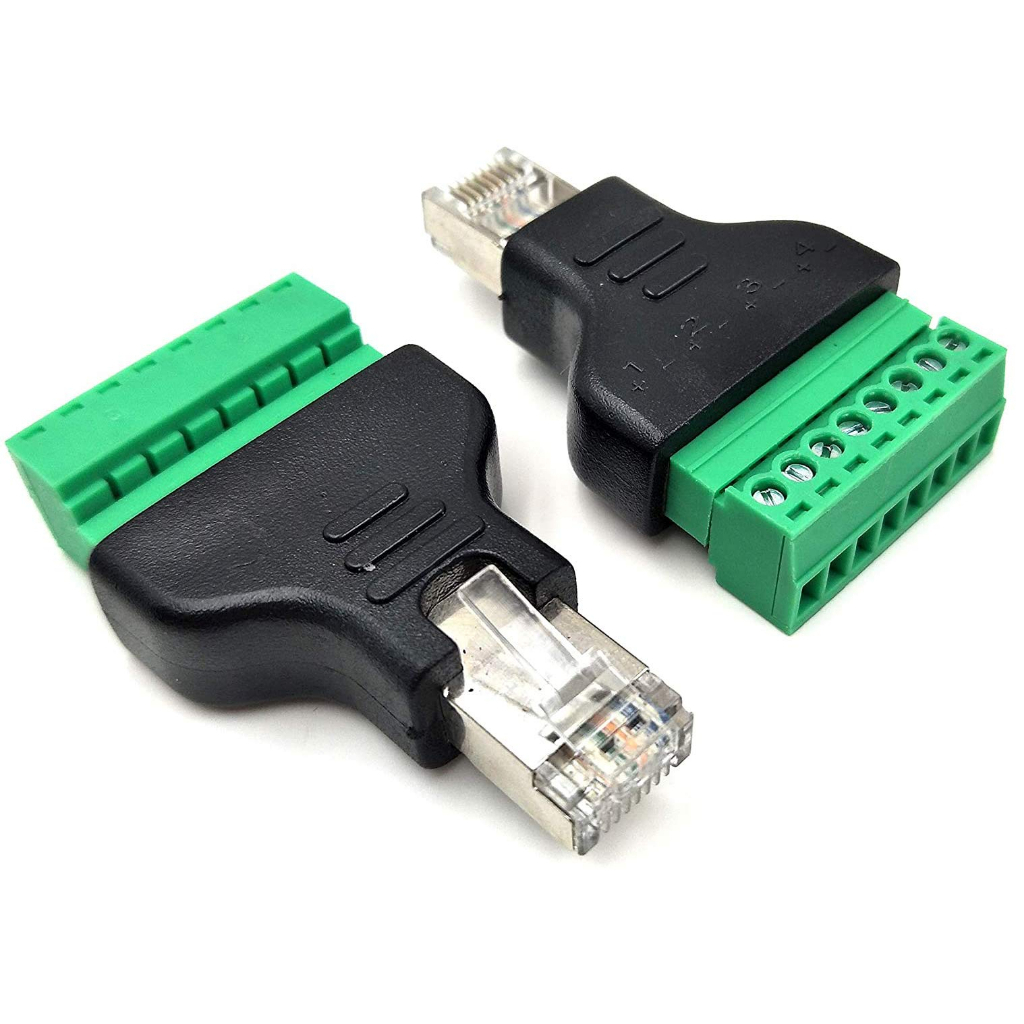 RJ45 Connector RJ45 TO สกรูอะแดปเตอร์ RJ45 ชาย 8 ขาเชื่อมต่อ RJ45 ...