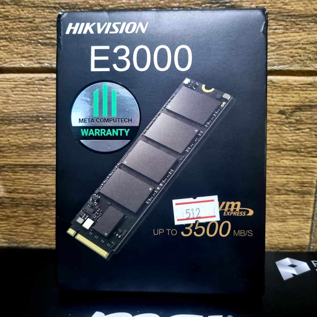 SSD (เอสเอสดี) 512 GB HIKVISION E3000 - PCIe 3/NVMe M.2 2280 มือ2 (มีกล่อง) ประกันศูนย์ไทย Meta ...