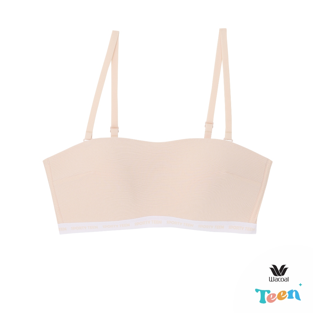 Wacoal Teen ชุดชั้นในสำหรับวัยใส บราไร้โครง รูปแบบเกาะอก รุ่น WBT115 สีเนื้อ (NN) | Shopee Thailand