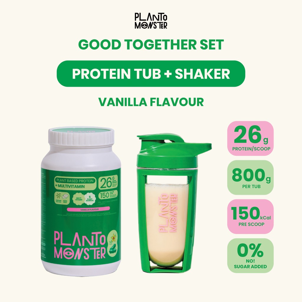 [ 🔥 PLANTO11 ลด 130 ] Planto Monster แก้วเชค + โปรตีนพืช ขนาด 800 กรัม โปรตีน รสวานิลลา มี ...