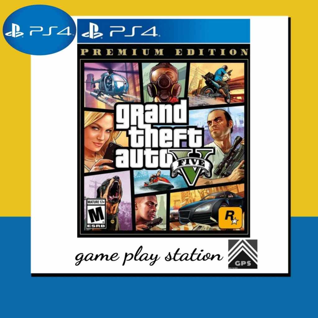 ps4 grand theft auto v premium edition ( english zone 2 ) | Shopee Thailand