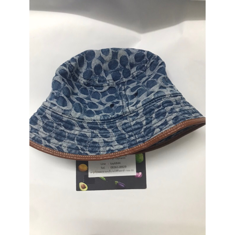 coach Signature Denim Bucket Hat ของแท้ มือสอง | Shopee Thailand