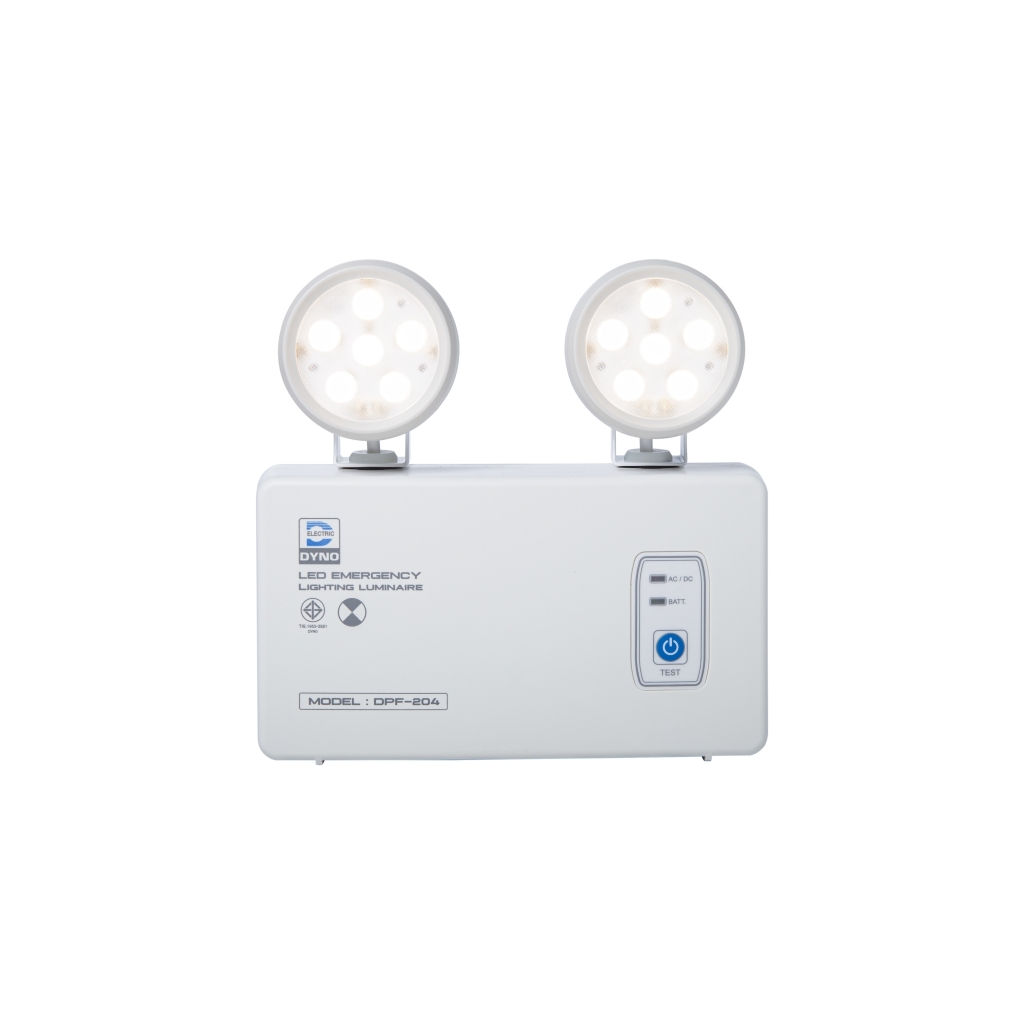ไฟฉุกเฉิน Dyno LED EMERGENCY LIGHT 4.5w x 2 หัว สำรองไฟ 2 ชั่วโมง รับ ...
