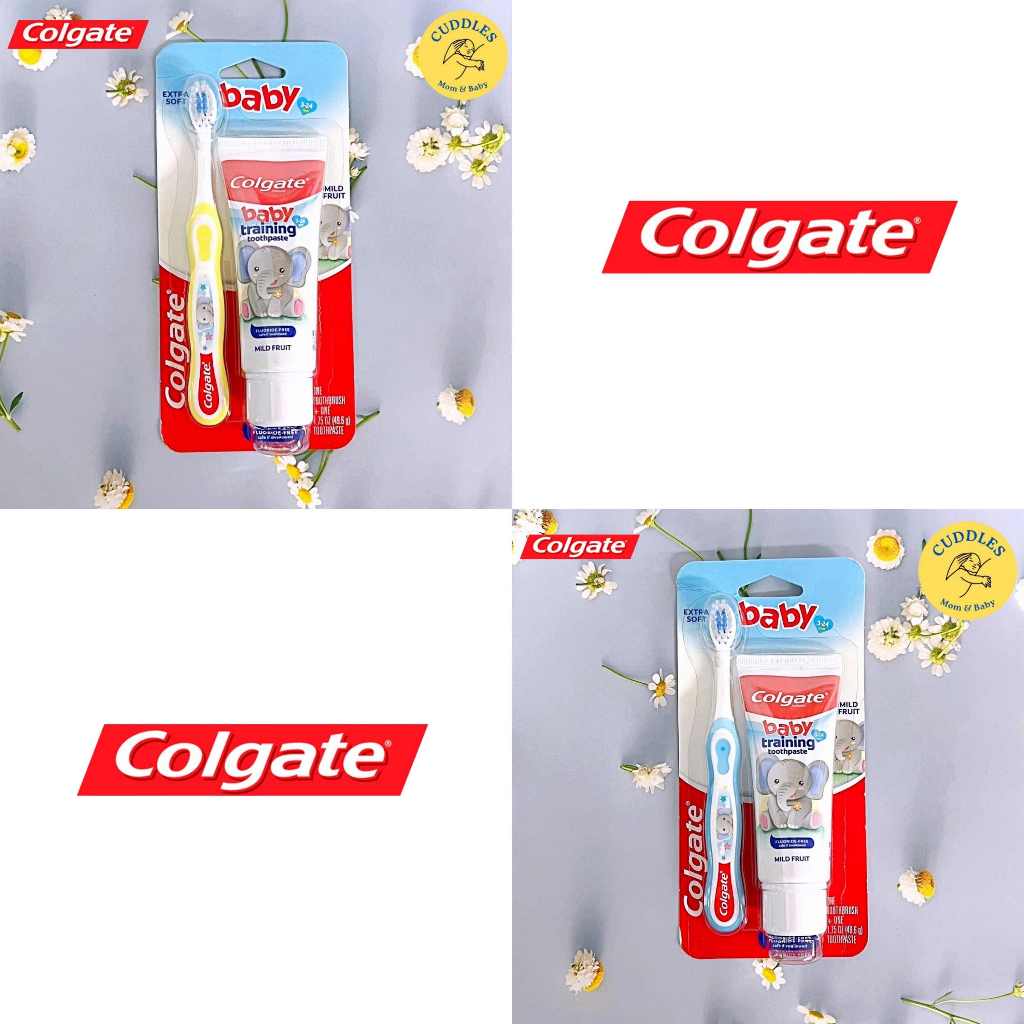 (Colgate) Baby Training Toothpaste and Toothbrush Kit, 3-24 M ชุดยาสี ...
