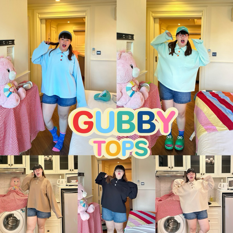 GUBBY TOPS เสื้อโปโลแขนยาว/ อก56 | wendystore19 | Shopee Thailand