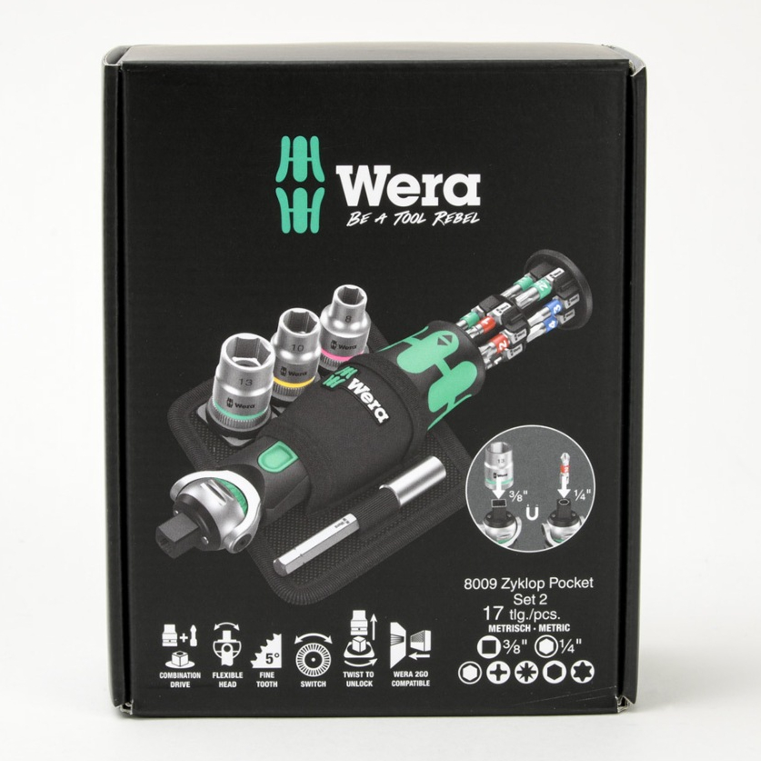 ชุดประแจ Wera 8009 Zyklop Pocket Set 2 ขนาด 3/8 #05004281001 | Shopee ...