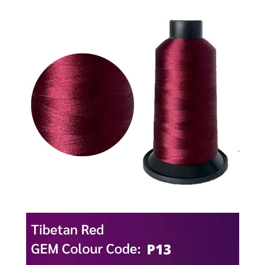 ไหมปัก GEM Embroidery Thread โทนม่วง Purple ซักฟอกสีไม่ตก 3,000 เมตร ...