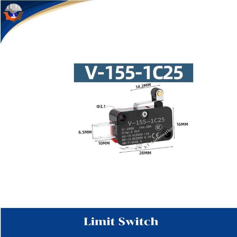 ลิมิตสวิทซ์,ไมโครสวิตช์ ,Limit Switch V-155-1C25,V-156-1C25,V-154-1C25 ...