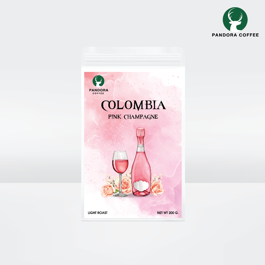 Pandora Coffee เมล็ดกาแฟ Colombia Pink Champagne คั่วอ่อน Light Roast ...