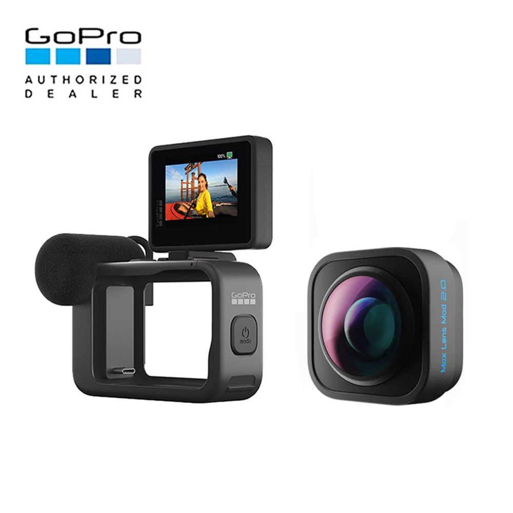 GoPro 12 / 11 / 10 / 9 Media Mod + GoPro Display Mod + Max Lens Mod 2.0 ...