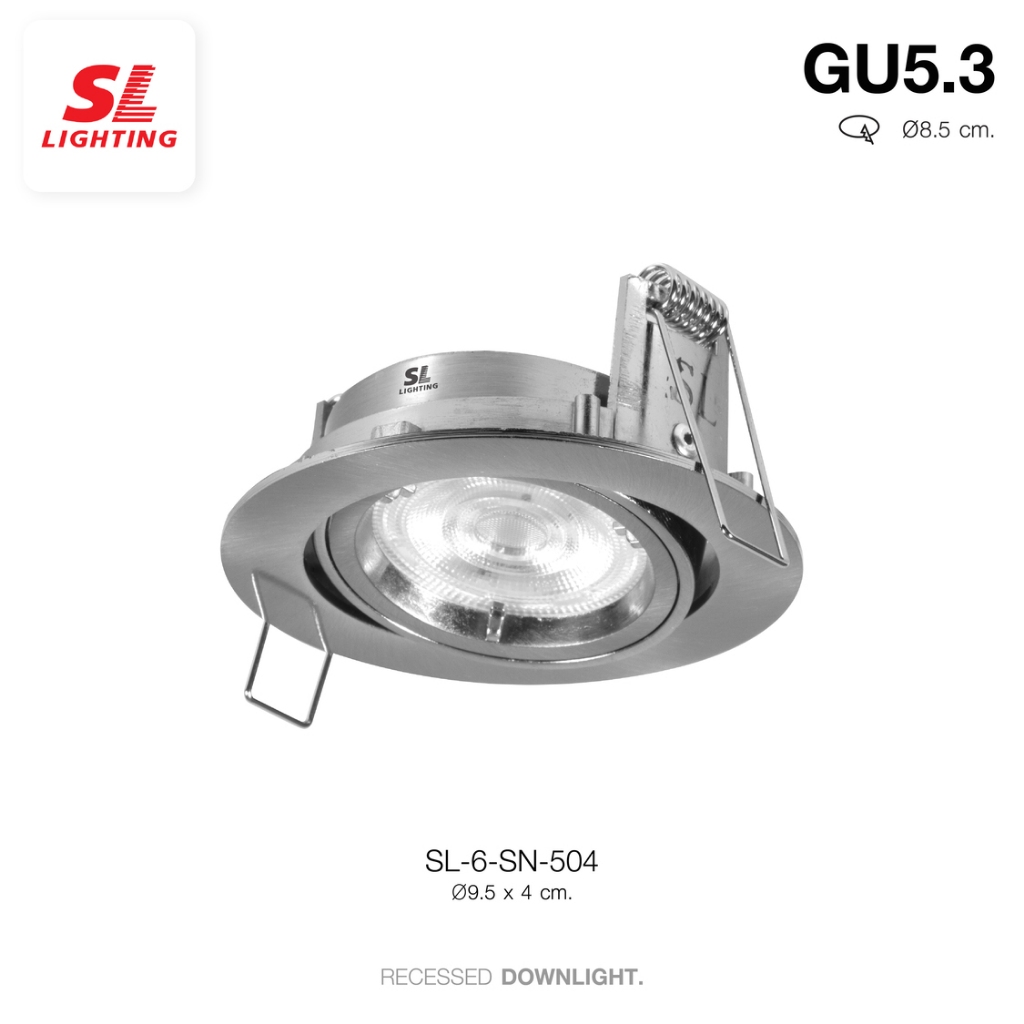 SL LIGHTING | Recessed Downlight โคมไฟดาวน์ไลท์ฝังฝ้า ทรงกลม ปรับหน้า ...
