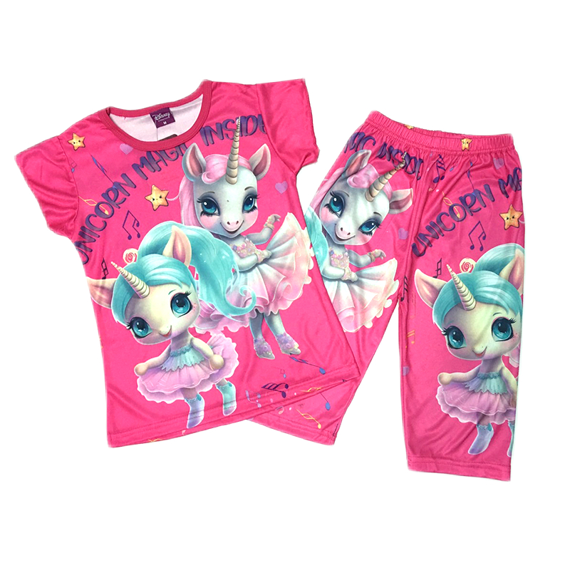 เสื้อผ้าเด็กผู้หญิง ชุดเสื้อกางเกง ลายเจ้าหญิง ผ้ามันผ้าไมโคเกรดพรีเมี่ ...