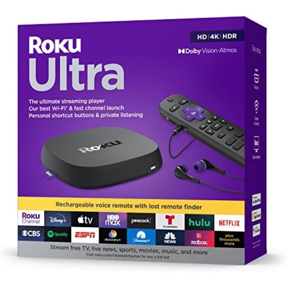 Roku Ultra Ultimate Streaming Device 4K/HDR/Dolby Vision/Atmos ...