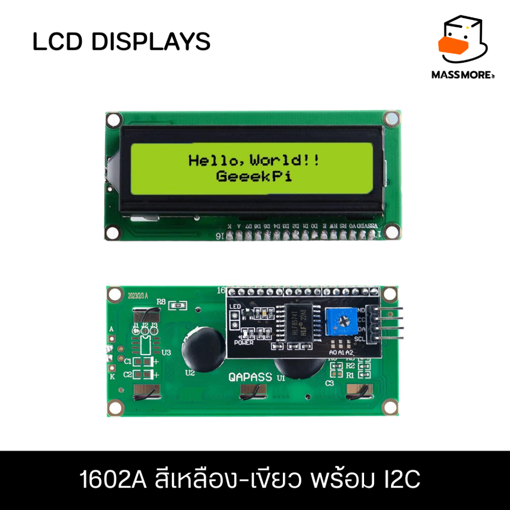 หน้าจอ LCD Display 1602A 20004A IIC,I2c หน้าจอผลึกเหลว ขนาด 16x2 และ ...