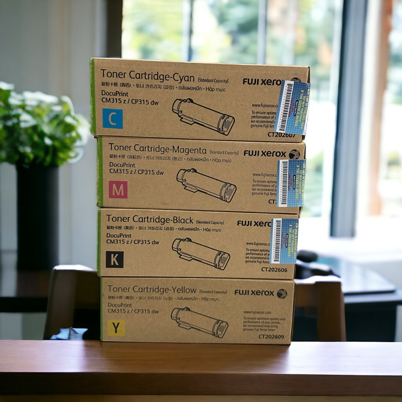 Fuji xerox 315 Bk C M Y หมึก 3000 แผ่น ใช้กับเครื่องปริ้นรุ่น CP315DW ...