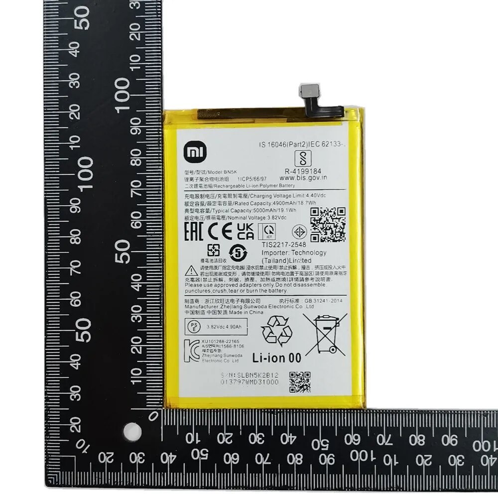 แบตเตอรี่ BN5K ของแท้ใหม่สำหรับ Xiaomi Mi redmi 12C / bn5k /22120RN86G ...
