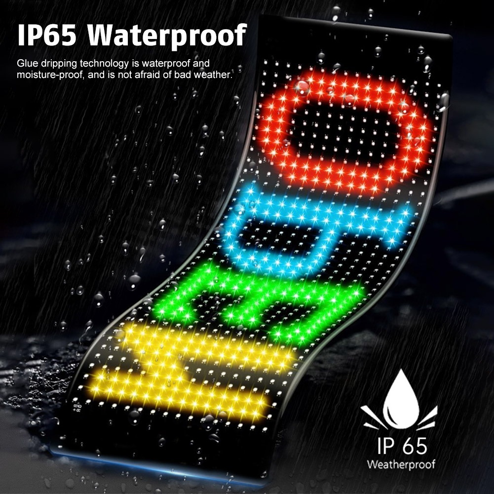 USB Car Display Scrolling LED Signs 5V RGB Pattern Graffiti Scrolling ...