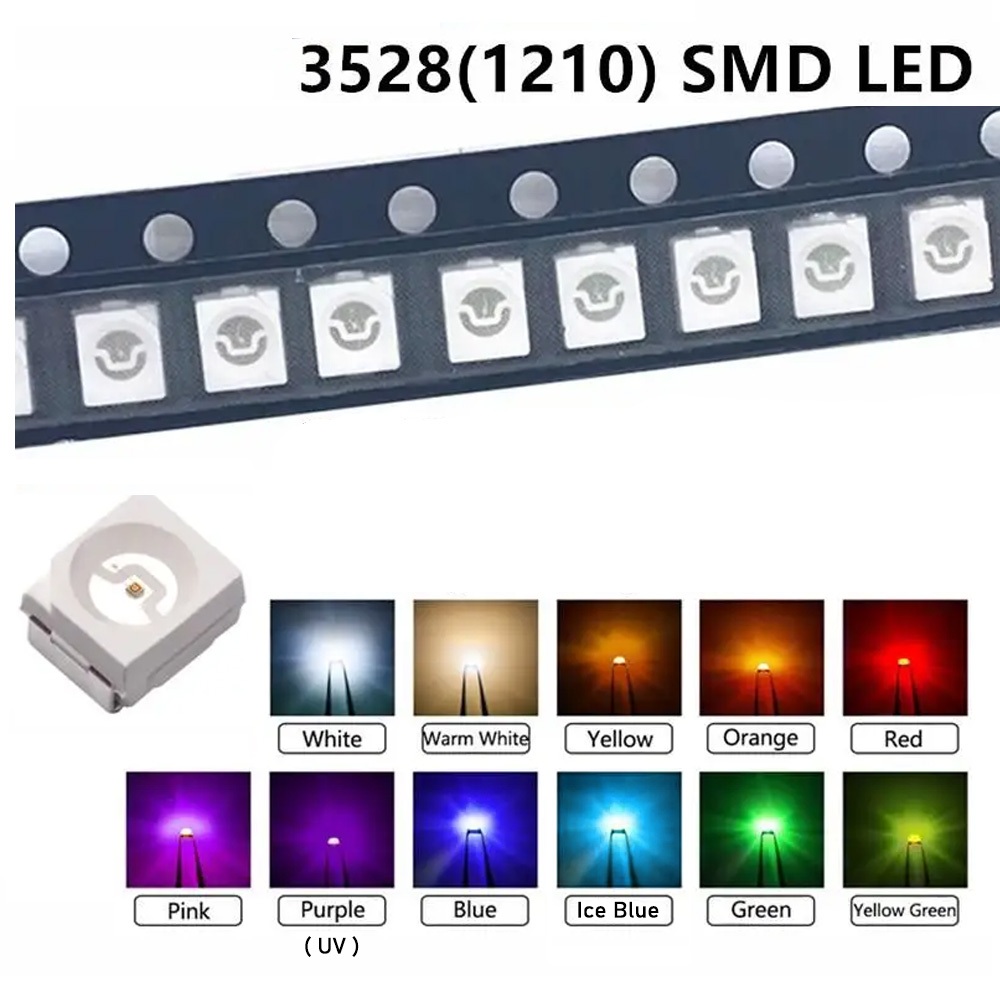 (10 ตัว) 0603 0805 1206 3528 5730 SMD LED light Package Red White Green ...