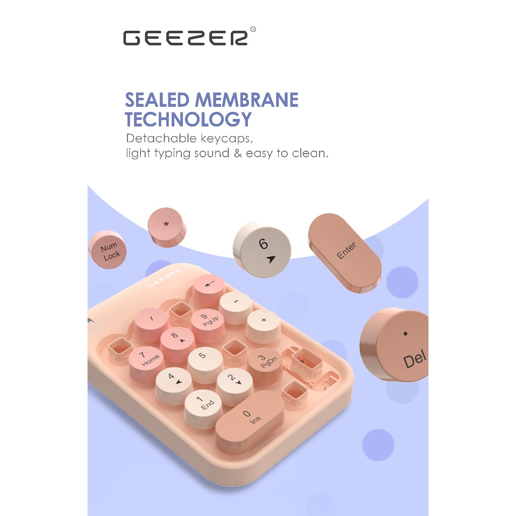 MOFii Z5 FANCY Wireless Numeric Keypad คีย์บอร์ดตัวเลขไร้สายสีพาสเทล ...