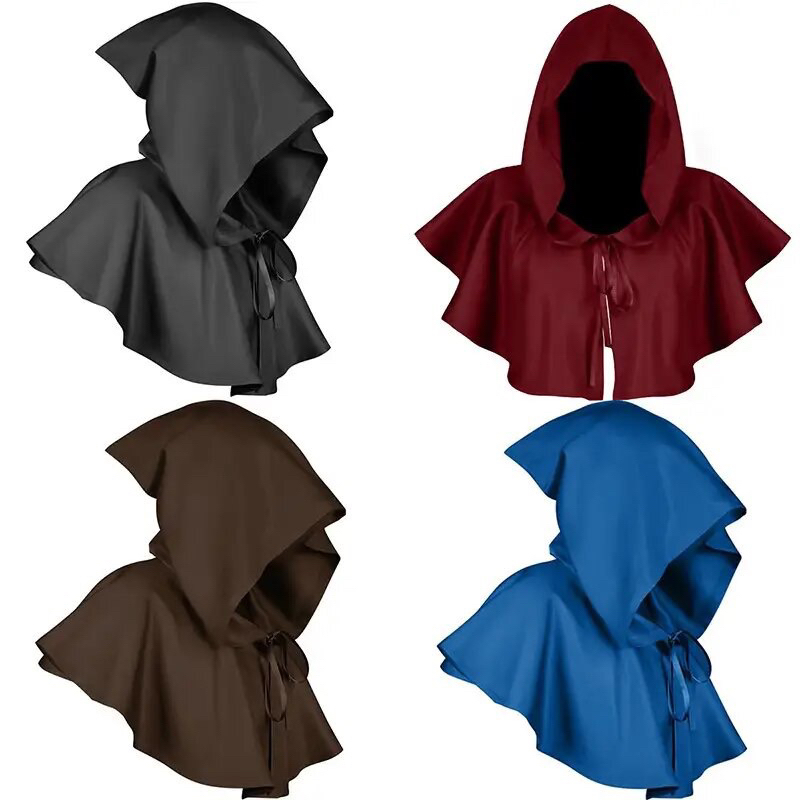พร้อมส่งค่ะ ผ้าคลุมมีฮู้ด เสื้อยุคกลาง medieval แม่มดฮาโลวีน Cloak ผ้า ...