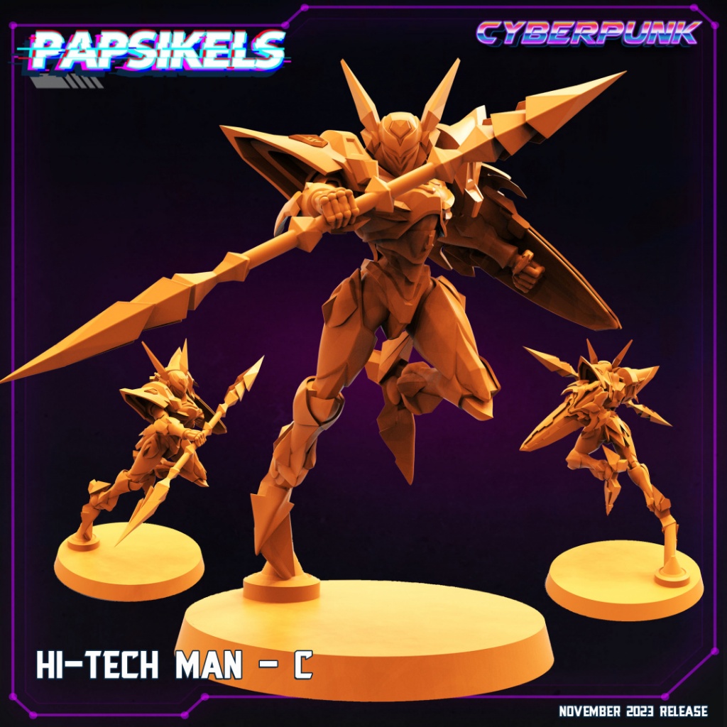 Hi-Tech Man [C] - Space Blade - Humanoid / 40mm scale 3D printed ...