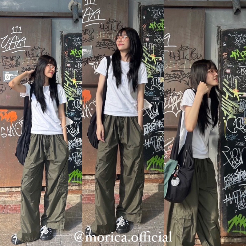 Cargo : Rope pant (กระบอกใหญ่มากมาก) | Shopee Thailand