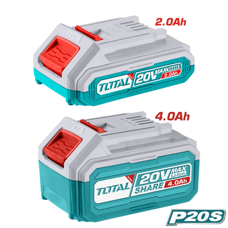 TOTAL แบตเตอรี่ ลิเธียมไอออน 20V 2.0Ah TFBLI20011 / 4.0Ah TFBLI20021 ...