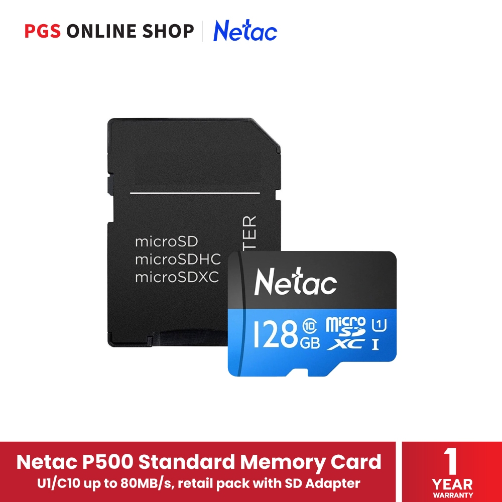 Netac P500 Standard Memory Card (เมมโมรี่การ์ด) U1/C10 up to 80MB/s ...