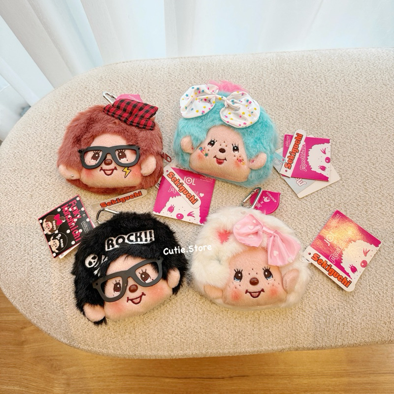 พร้อมส่ง !! Monchhichi Pass Case ม่อนชิชิ กระเป๋าเหรียญ พวงกุญแจ,ตุ๊กตาลิง แท้100%จากญี่ปุ่น ...