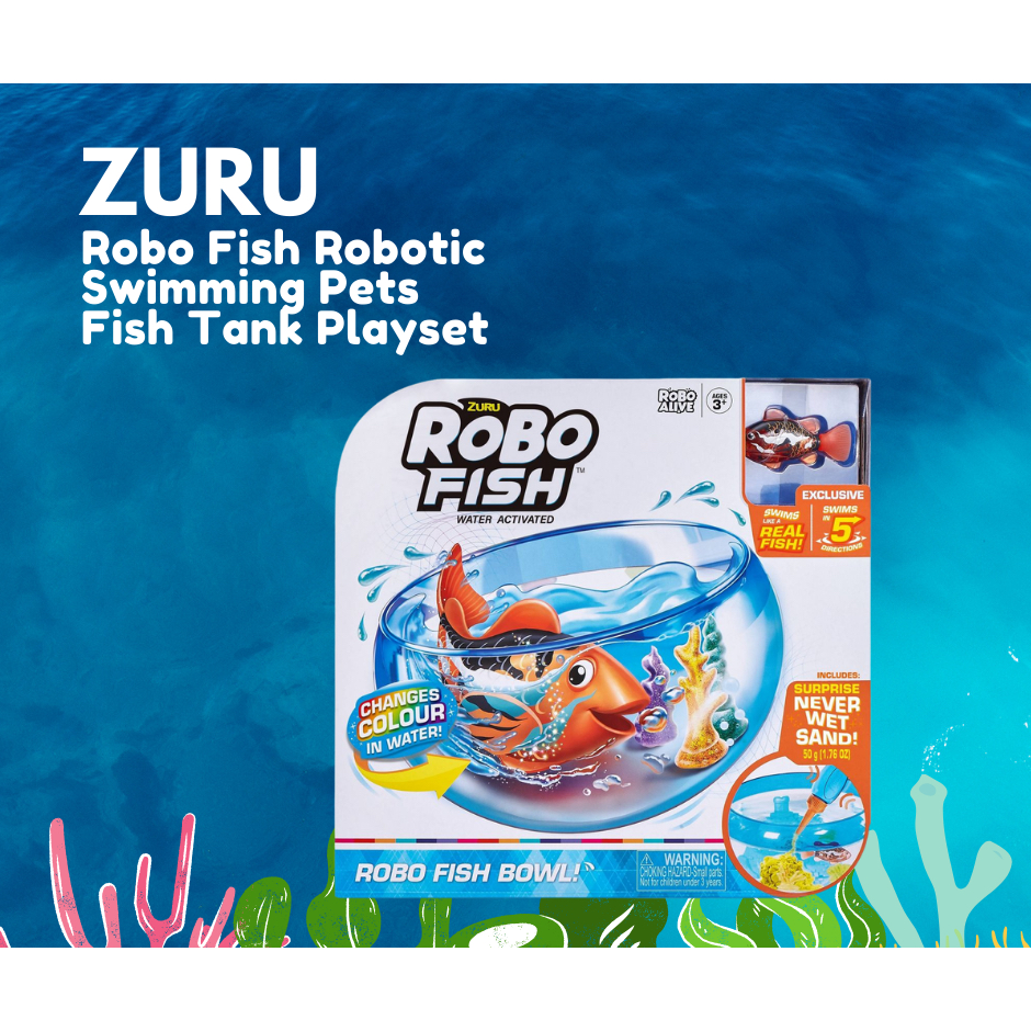 พร้อมส่ง🌕 USA🇺🇸 Robo Fish Robotic Swimming Pets Fish Tank Playset by ...