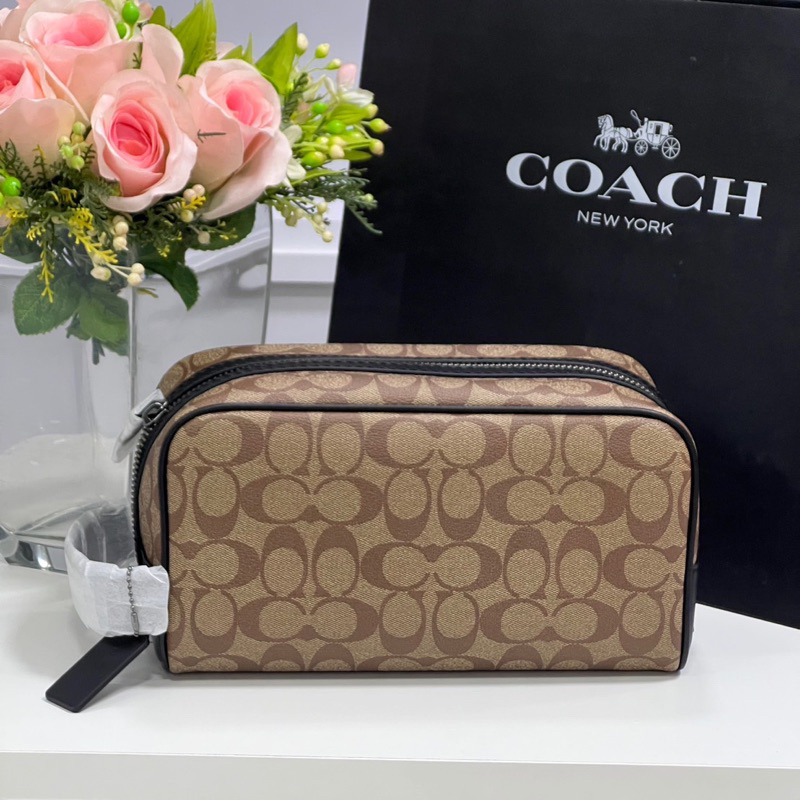 Coach Large Travel Kit In Signature Canvas 2706 | Shopee Thailand