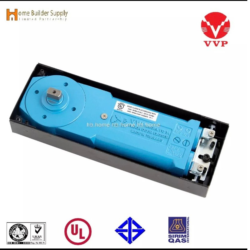 SET คู่ VVP โช้คฝังพื้น รุ่น FC34 สำหรับชุดอุปกรณ์ประตูกระจกบานเปลือย FC34/ตัวโช้ค + FT10/หนีบ ...