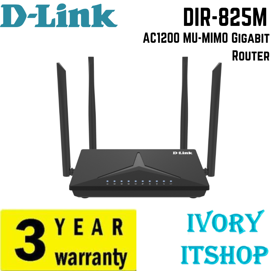 D-Link DIR-825M AC1200 MU-MIMO Gigabit Router | Shopee Thailand