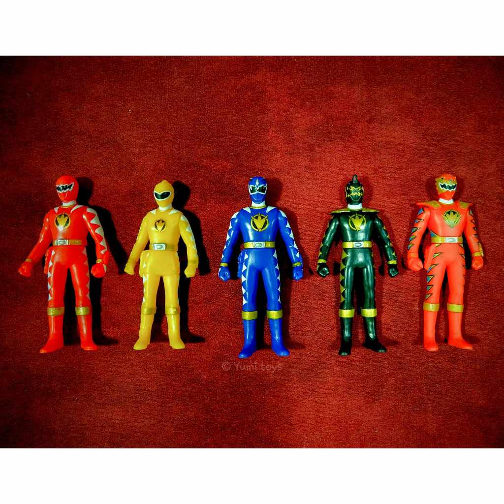 หุ่นซอฟ โมเดล Sentai ขบวนการอาบะเรนเจอร์ Soft Abaranger 3.5 นิ้ว (1ชุด ...