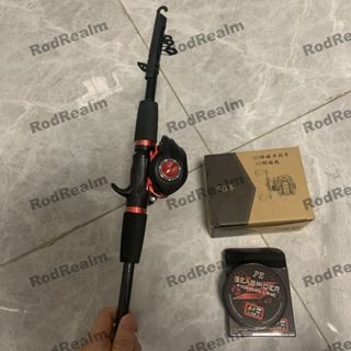 Fishing Rod Set คันเบ็ดครบชุด ชุดคันเบ็ดและรอกตกปลา 1.8 เมตร/6FTคันเบ็ด ...