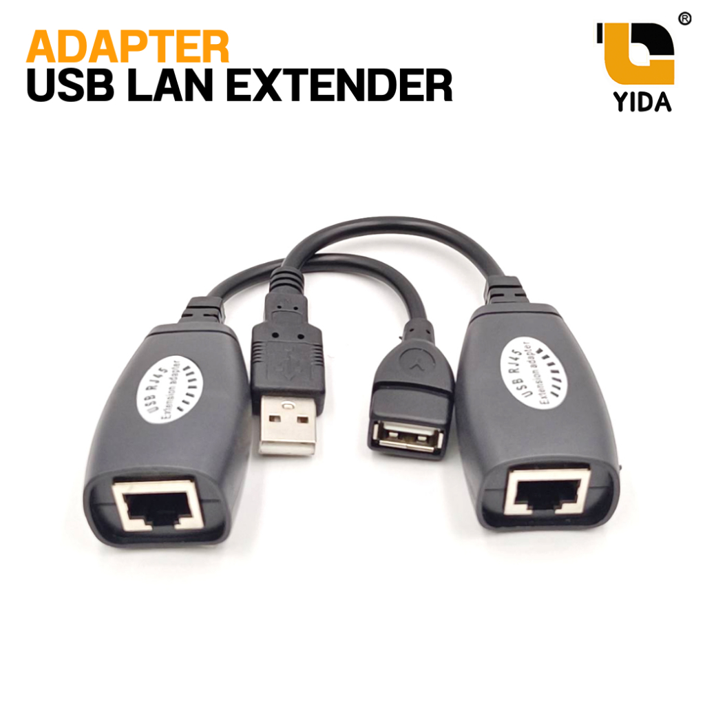 USB RJ45 Extension Adapter USB LAN Extender Up to 30m.Length ตัวแปลงสาย ...