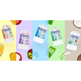 Grace Natural Deodorant 70 g. เกรซ สารส้มแท่ง ระงับกลิ่นกาย สารส้มเกรซ ...