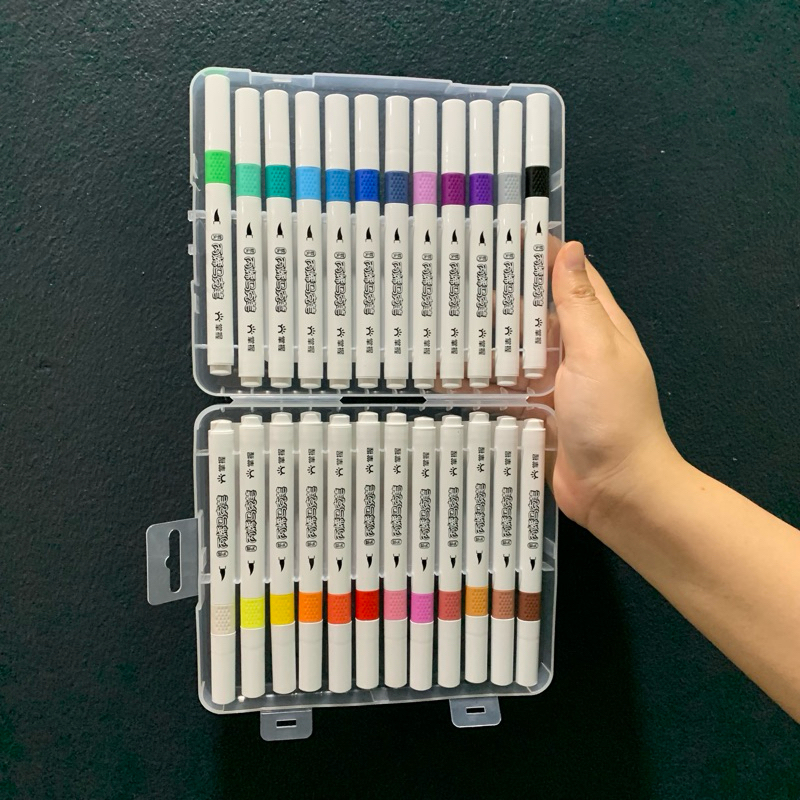 ปากกาอะคริลิค Acrylic Maker Pen หัวพู่กัน หัวบรัช ปลายนิ่ม เพ้นท์ได้ทุก ...