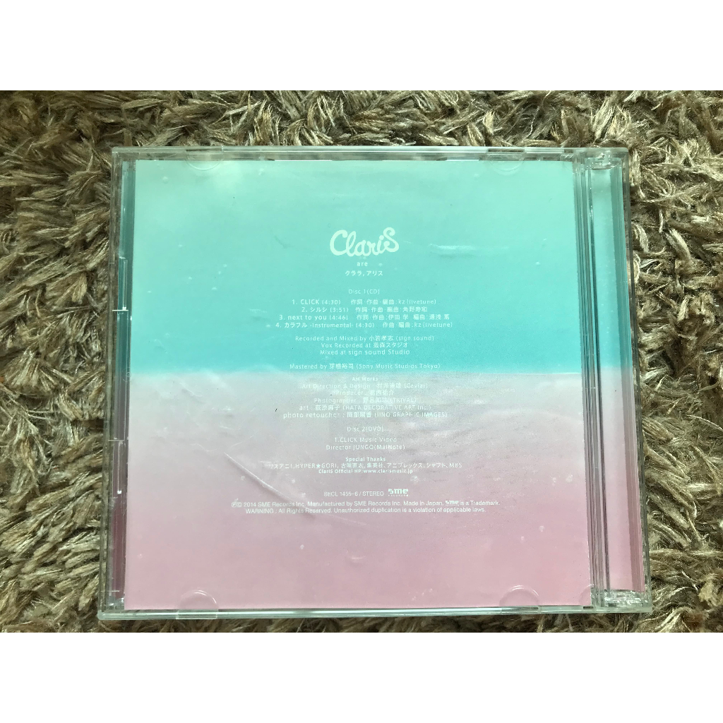 [1CD+1DVD] CD Music แผ่นซีดี ซิงเกิ้ล Click - ClariS | Shopee Thailand