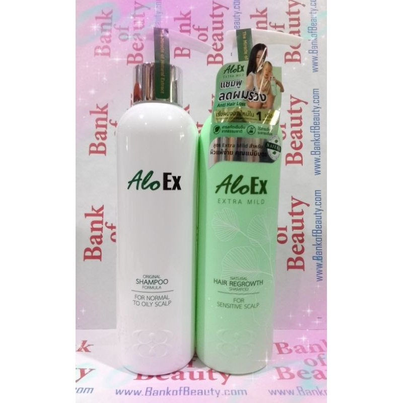💚ใหม่กว่า💚 แชมพูลดผมร่วง AloEx Original / Extra Mild Hair Regrowth ...