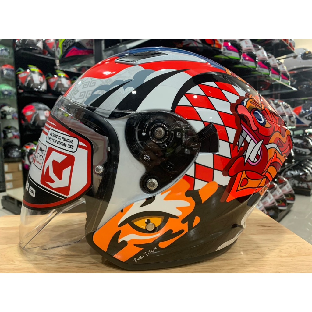 NHK Helmets S1 GP PRO : S1 GP Pro Bo Star White | Shopee Thailand