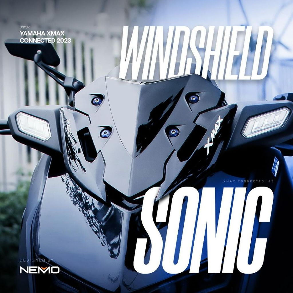 ชิวหน้า NEMO SONIC Xmax300 2023-2024 บังลมหน้า **ทนต่อแรงกระแทก** Xmax ...