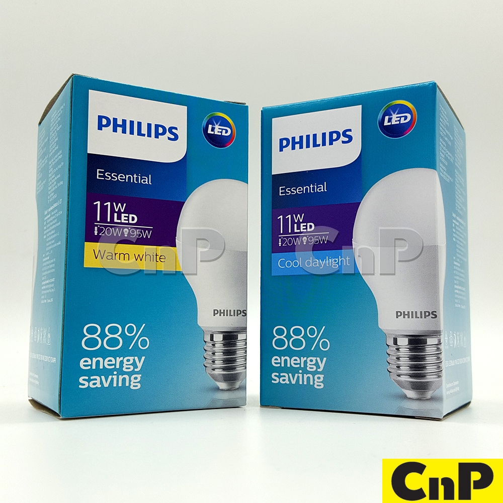 PHILIPS หลอดไฟ LED Bulb 11W ฟิลิปส์ รุ่น Essential | Shopee Thailand