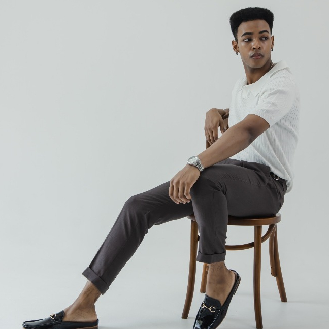 BARON THOMAS Trousers [Signature series] กางเกงขากระบอกตรงเอวสูง | Shopee Thailand