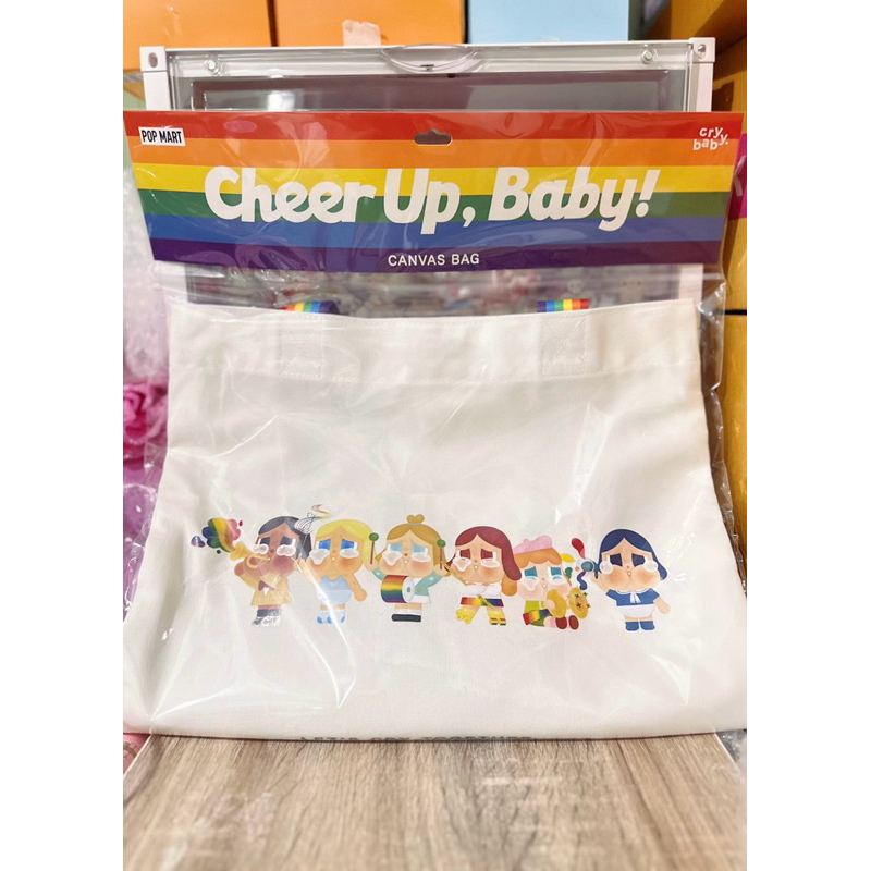 พร้อมส่ง🔥กระเป๋า Cry baby cheer up pop mart แท้💯กระเป๋าผ้า ขนาด 35x39 ...