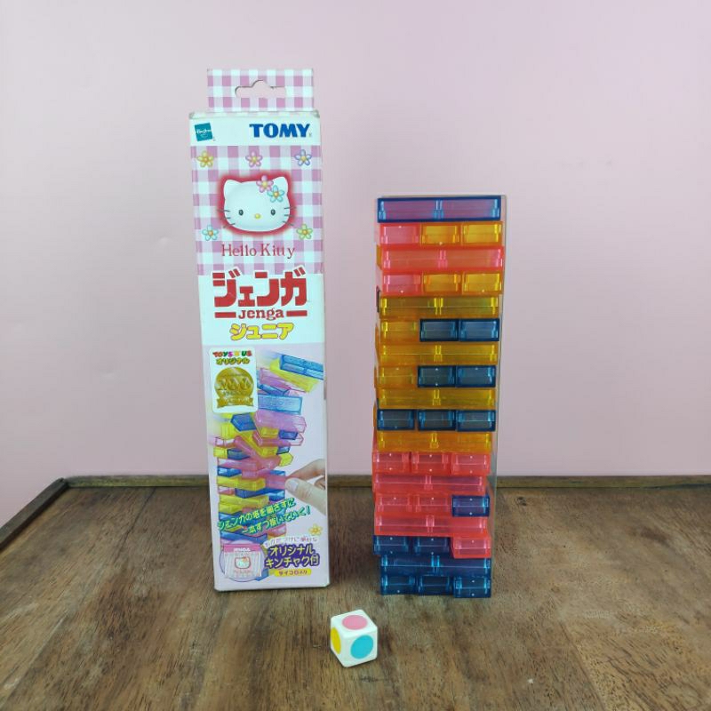 เกม ตึกถล่ม คอนโดถล่ม Jenga hello kitty แท้ | Shopee Thailand