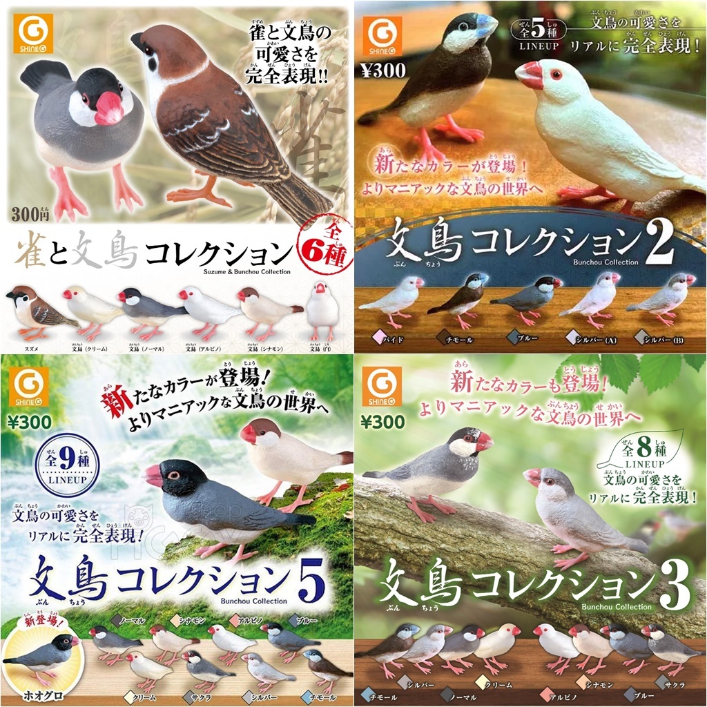 (เพิ่มครบชุดพร้อมส่ง) กาชาปองนกกระจอกญี่ปุ่น กระจอกชวา Gashapon Sparrow ...