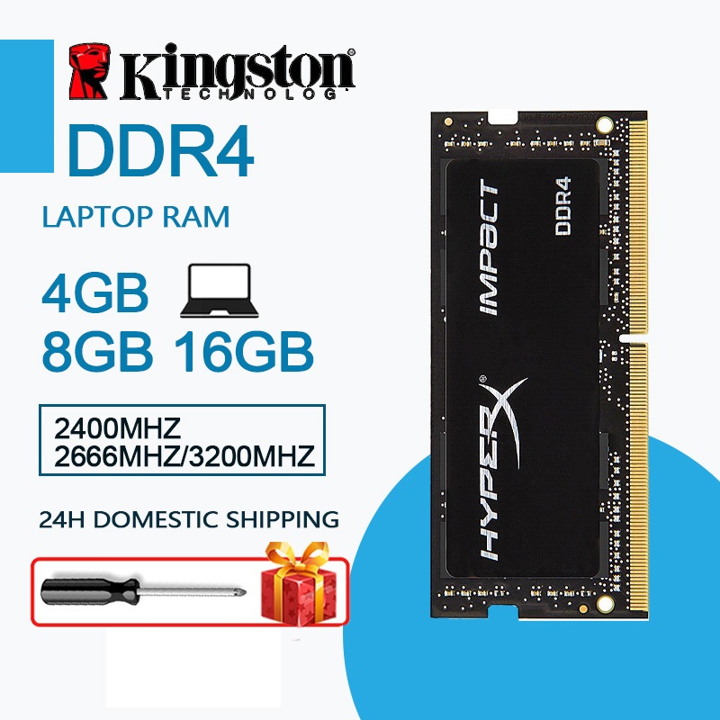 [24H SENT] Kingston HYPERX Impact แรมโน๊ตบุ๊ค ddr4 4GB 8GB 16GB 2400MHZ 2666MHZ 3200MHZ laptop ...