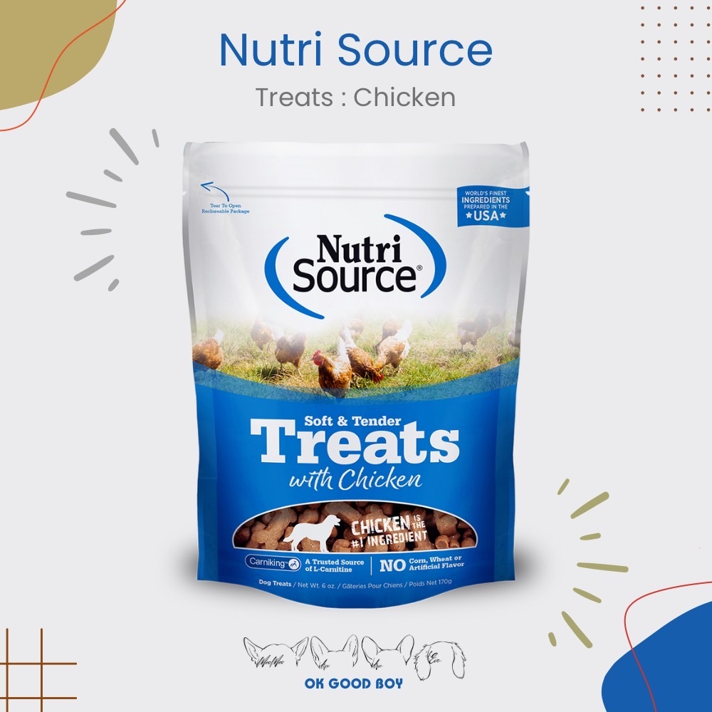 NUTRI SOURCE - Soft & Tender Treats : Chicken นูทริ ซอร์ส ขนมสุนัขแบบนิ้ม รสไก่ 396g. | Shopee ...